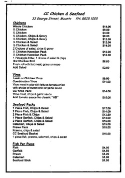 CC Chicken & Seafood, Moonta, SA - GrubFinder