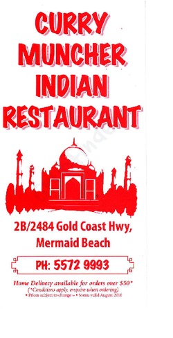 Curry Muncher Indian, Mermaid Beach, QLD - GrubFinder
