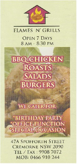 Flames N' Grills, Mosman, NSW - GrubFinder