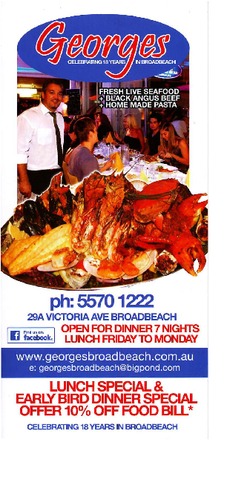 Georges Restaurant, Broadbeach, QLD - GrubFinder
