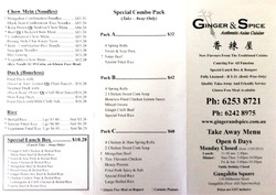 Ginger & Spice, Gungahlin, ACT - GrubFinder