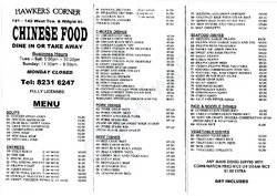 Hawker's Corner Chinese Food, Adelaide, SA - GrubFinder