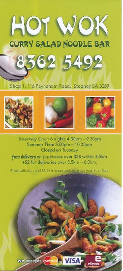 Hot Wok Curry Salad Noodle Bar, Stepney, SA - GrubFinder