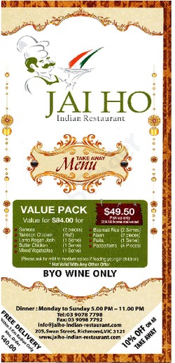Jai Ho Indian, Richmond, VIC - GrubFinder