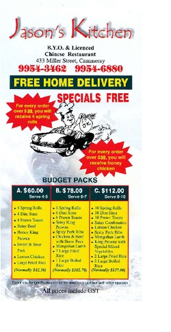 Jason's Kitchen Chinese Restaurant, Cammeray, NSW - GrubFinder