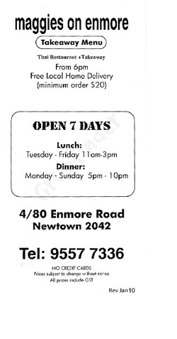 Maggies on Enmore, Newtown, NSW - GrubFinder