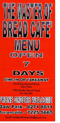 The Master of Bread Cafe - GrubFinder