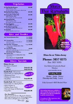 Mon's Thai Rarnaharn, Windsor, QLD - GrubFinder
