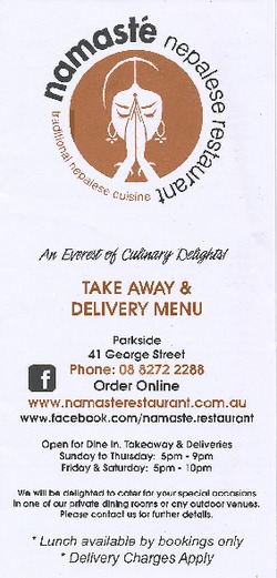 Namaste Nepalese Restaurant, Parkside, SA - GrubFinder
