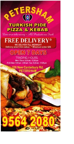 Petersham Turkish Pide Pizza & Kebab House, Petersham, NSW - GrubFinder
