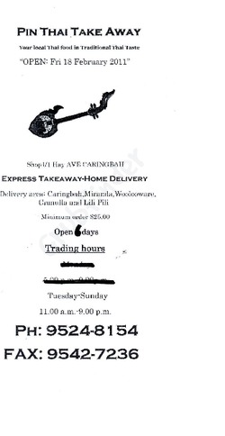 Pin Thai - GrubFinder