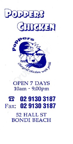 Poppers Chargrill Chicken, Bondi Beach, NSW - GrubFinder