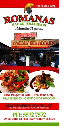 Romanas Italian, Mermaid Beach, QLD - GrubFinder