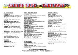 Safari Cafe & Takeaway, Yarrawonga, NT - GrubFinder