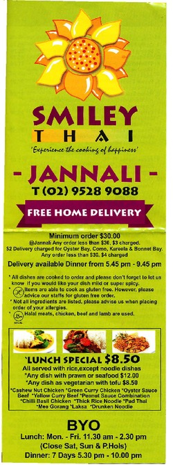 Smiley Thai, Jannali, NSW - GrubFinder