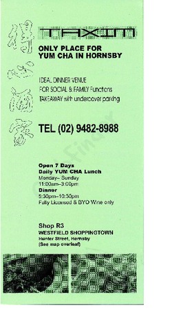 Taxim Chinese Restaurant, Hornsby, NSW - GrubFinder