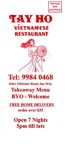 Tay Ho Vietnamese Restaurant, Dee Why, NSW - GrubFinder