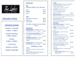 The Lakes Cafe & Bakery, Barmera, SA - GrubFinder