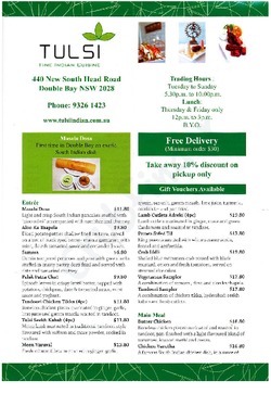 Tulsi Fine Indian Cuisine, Double Bay, NSW - GrubFinder