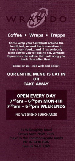 Wrapido, Crows Nest, NSW - GrubFinder