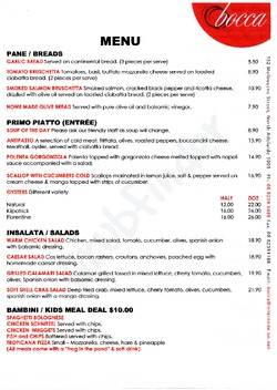 Bocca Cafe, North Adelaide, SA - GrubFinder