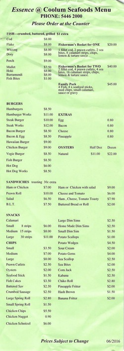 Essence Coolum Seafoods, Coolum Beach, QLD - GrubFinder