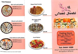 Fumi Sushi, Mount Hawthorn, WA - GrubFinder