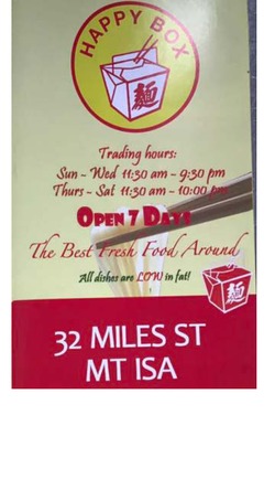 Happy Box, Mount Isa, QLD - GrubFinder