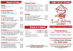 Lai Wong Gourmet, Willunga, SA - GrubFinder
