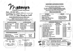 Matsuya Kebabs & Sushi, Kingsley, WA - GrubFinder