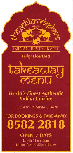 The Golden Elephant, Berri, SA - GrubFinder