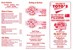 Toto's Pizzeria, Melrose Park, SA - GrubFinder