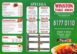 Winston Take Away, Daw Park, SA - GrubFinder