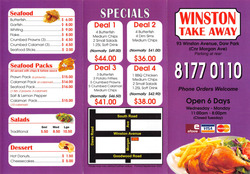 Winston Take Away, Daw Park, SA - GrubFinder
